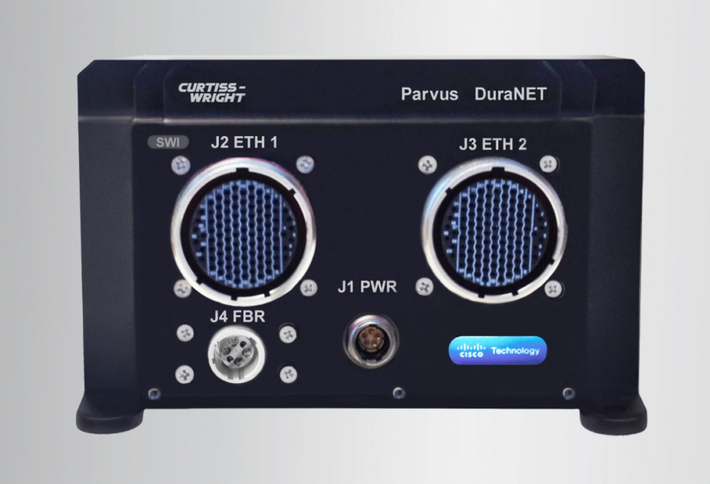 MIL-rugged 1G/10G Ethernet Cisco IOS-managed switch for aerospace