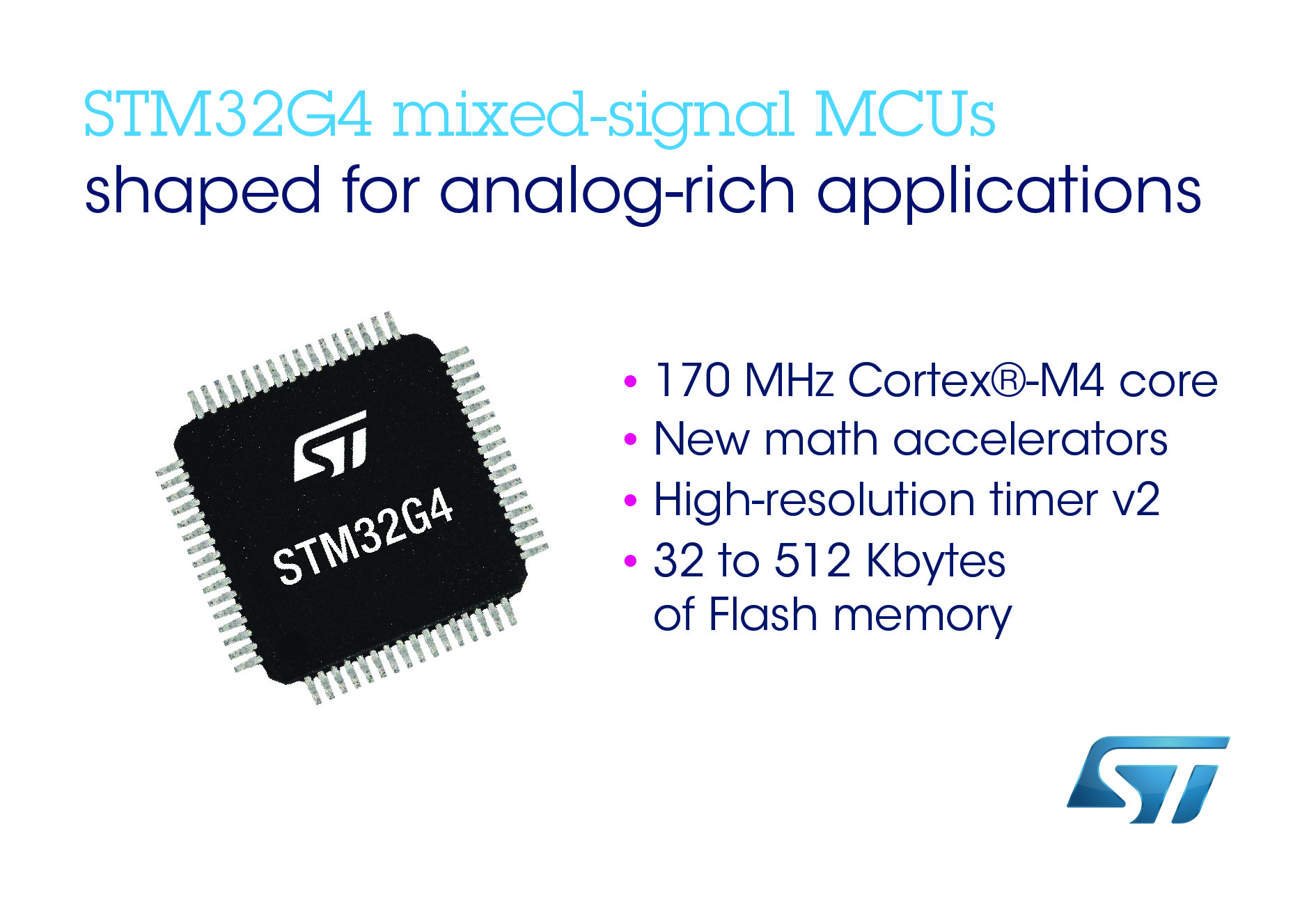 New STM32G4 MCUs target intelligent power-control apps New STM32G4 MCUs target intelligent power-control apps