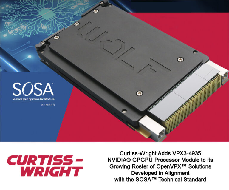 3U OpenVPX GPGPU module designed for compute-intensive ISR and EW systems